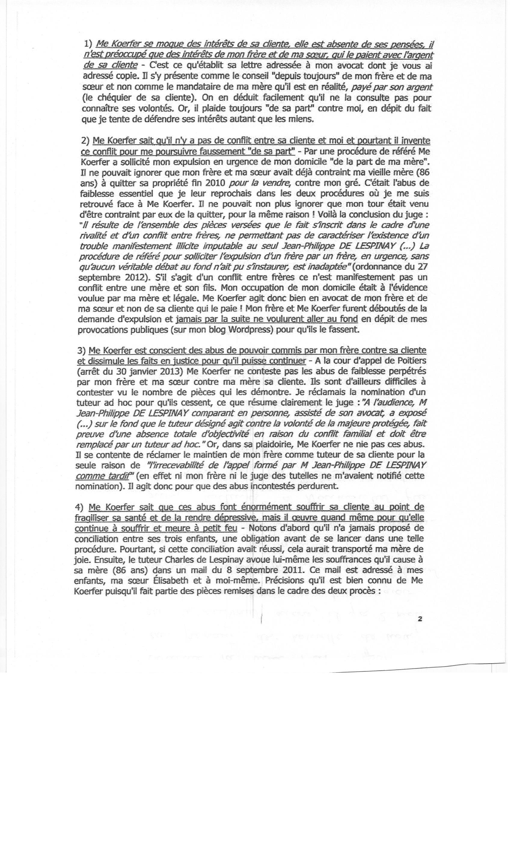 2014 –Frédéric Landon, bâtonnier de Pontoise, prétend ne rien voir de ...