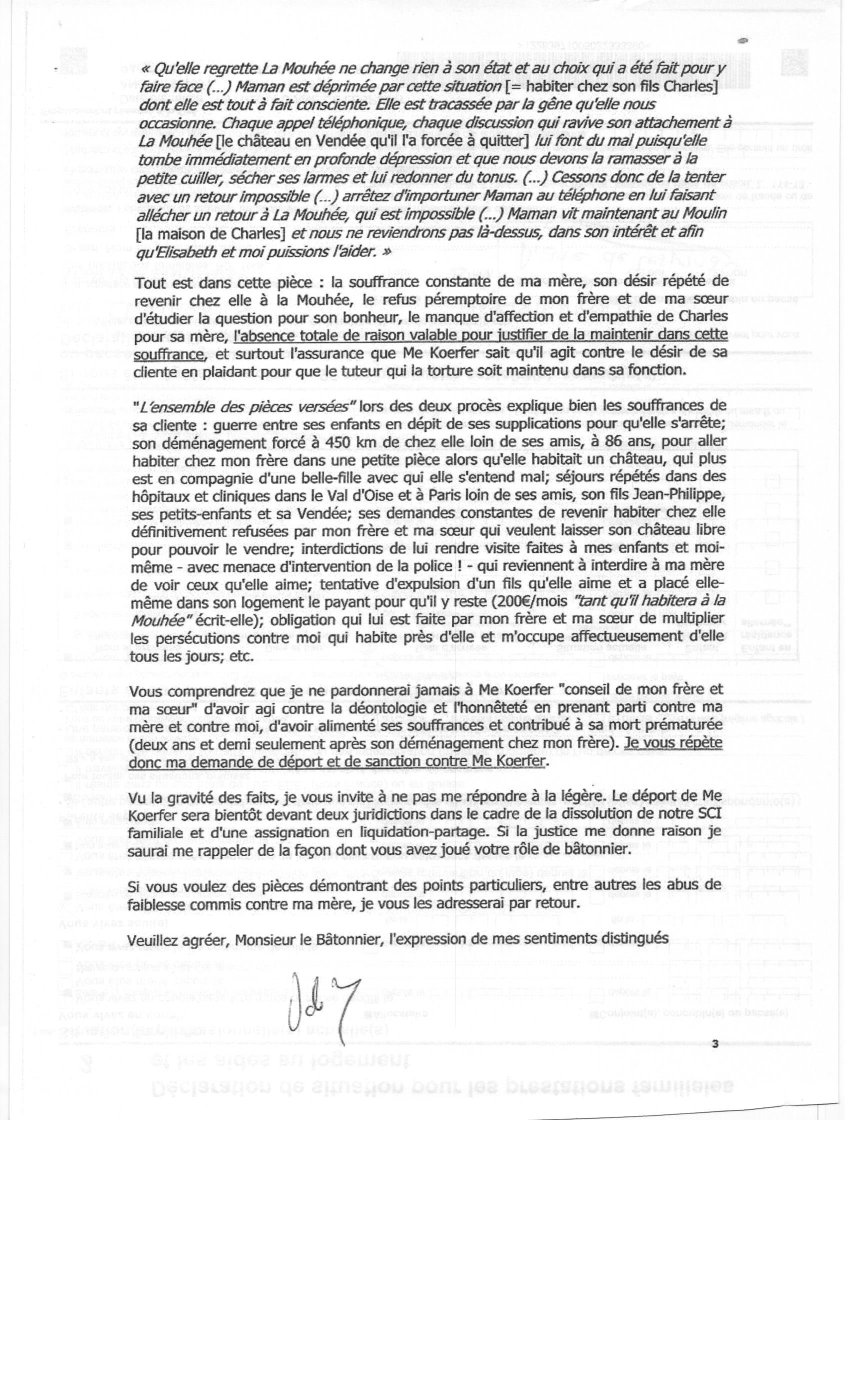 2014 –Frédéric Landon, bâtonnier de Pontoise, prétend ne rien voir de ...